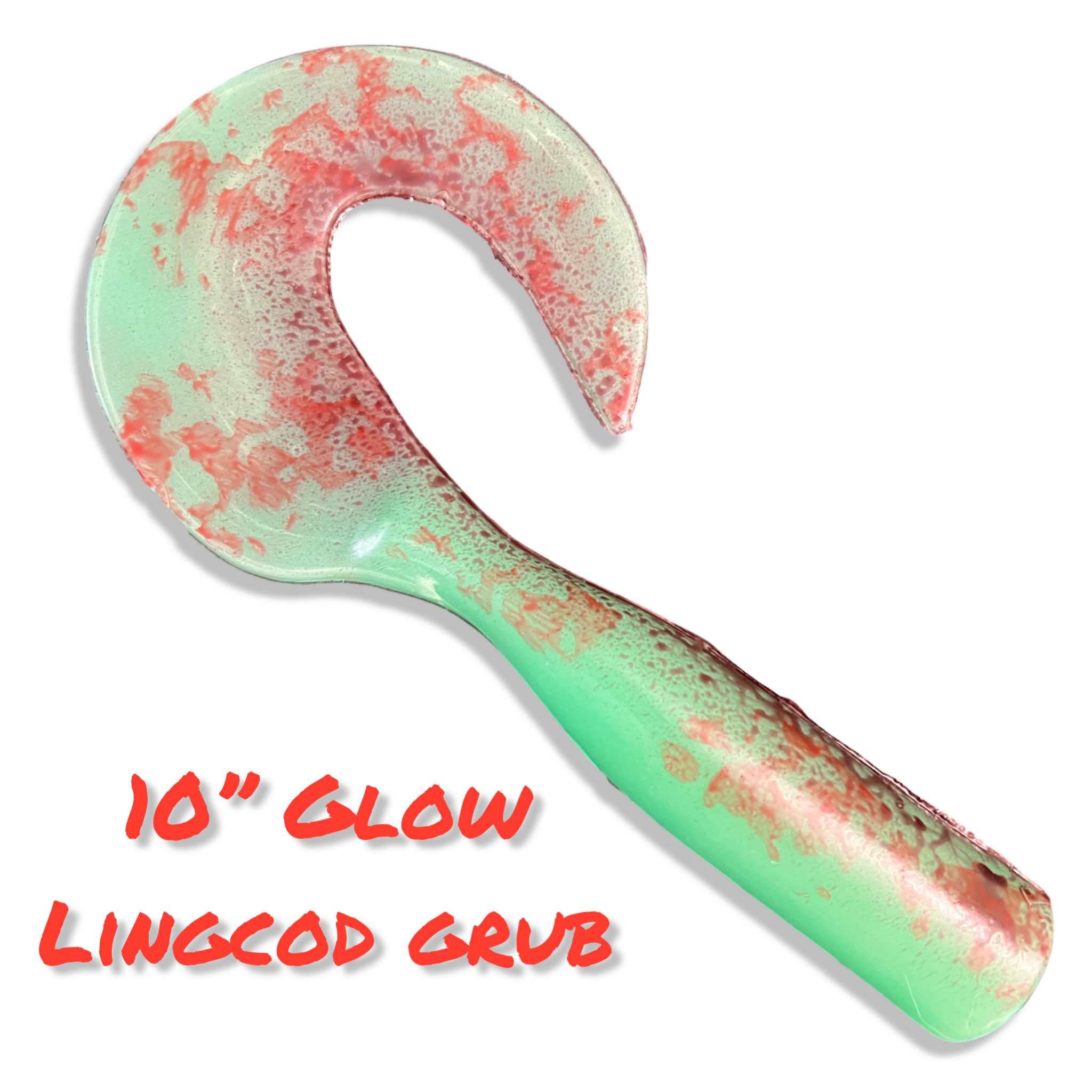 10” Glow baby Ling Grub – Lingcodjigs.com